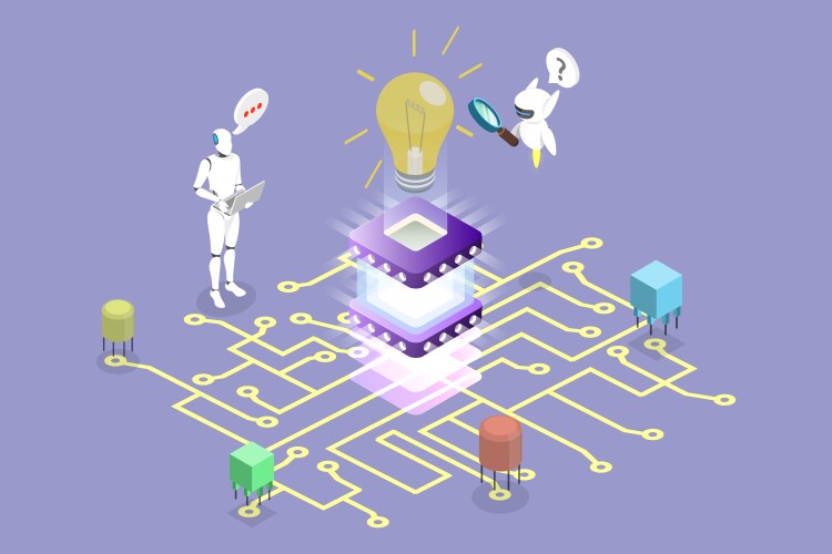 AI vs Human: Data Comparison – Royalty-Free Vector | VectorStock