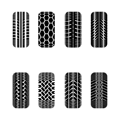 Tire shapes Royalty Free Vector Image - VectorStock