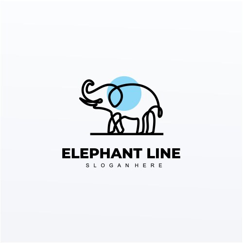 Elephant logo design Royalty Free Vector Image