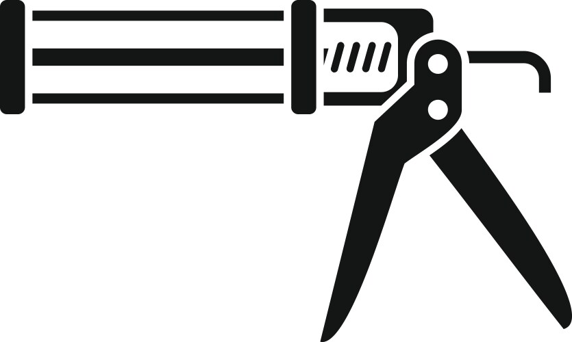Silicone caulk gun icons set simple Royalty Free Vector