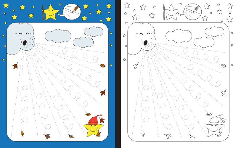 Worksheet Cloud Tracing Vector Images (97)