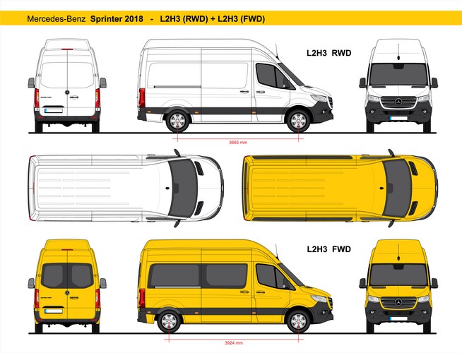 Mercedes sprinter template Vector Images & Graphics for Commercial Use ...