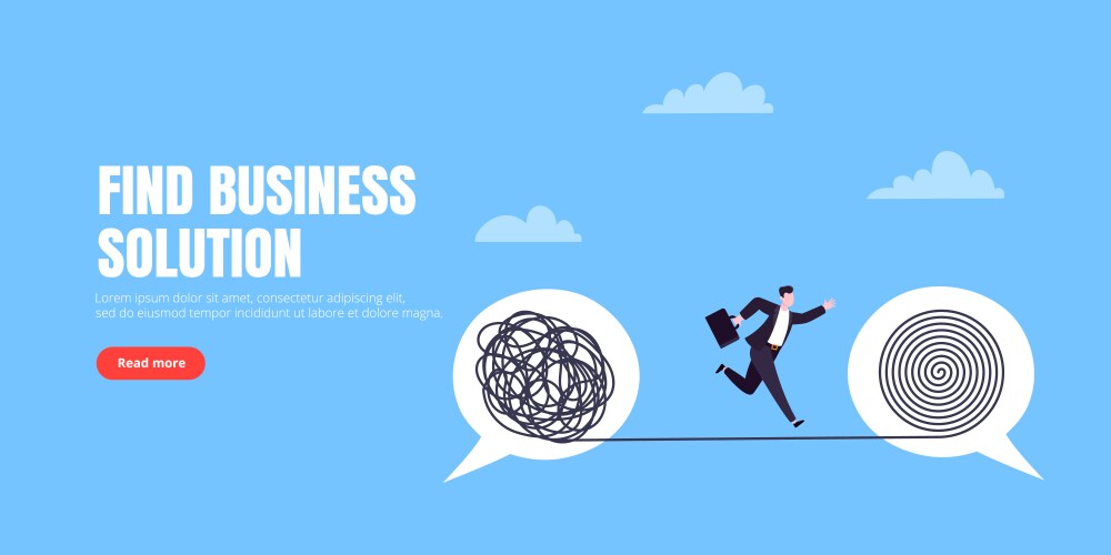 Understanding problem solution simplify challenge Vector Image