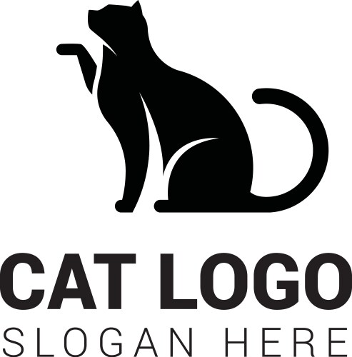 Creative logo design dog and cat template Vector Image