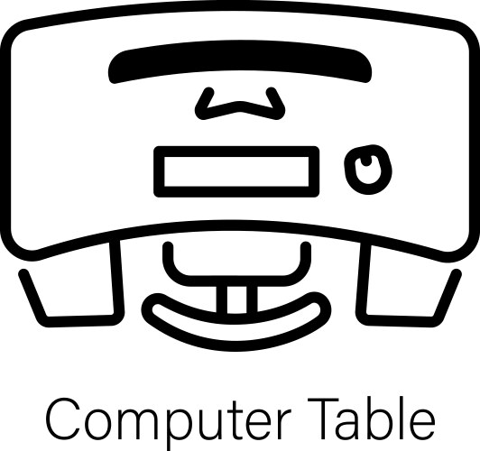 Reception table Royalty Free Vector Image - VectorStock