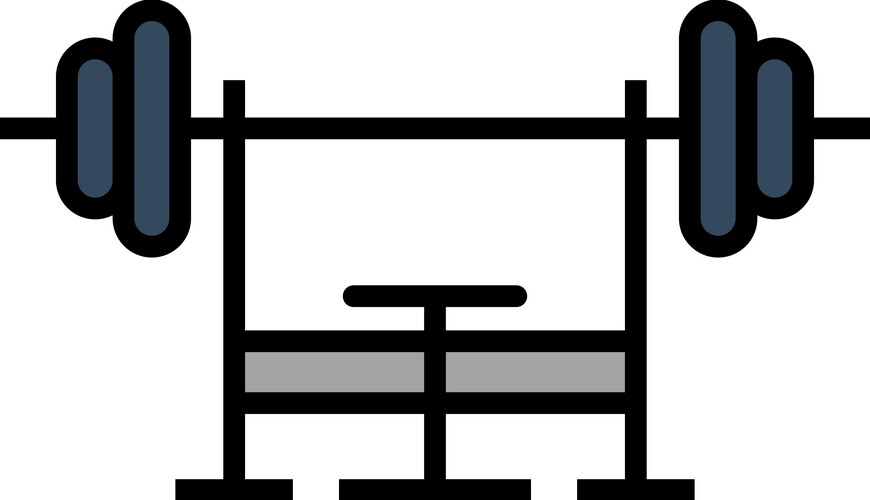 Incline barbell bench press exercise Royalty Free Vector