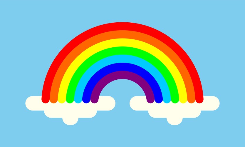 Rainbow scene plaque Royalty Free Vector Image