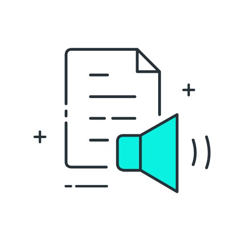 Text to speech generator synthesis icon Royalty Free Vector