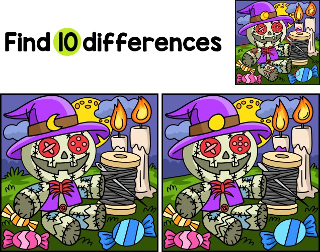 Halloween Spot the Difference Vector Images (over 190)