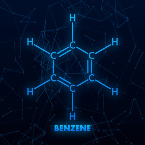 Benzene molecular formula with carbon and hydrogen