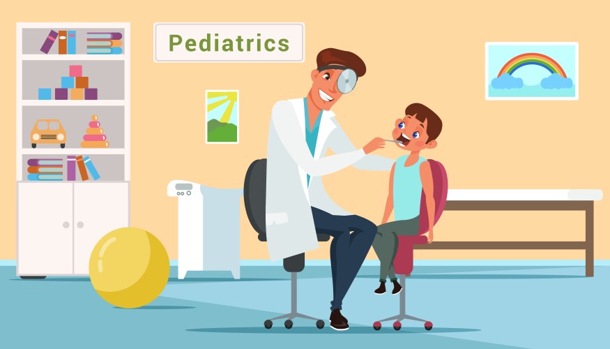 Doctor and little patient Royalty Free Vector Image