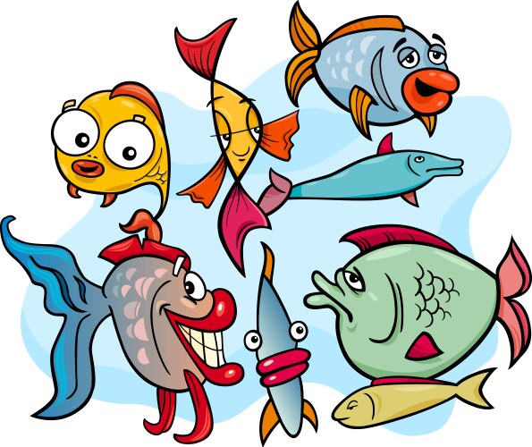 Sea fishes and animals collection 2 Royalty Free Vector