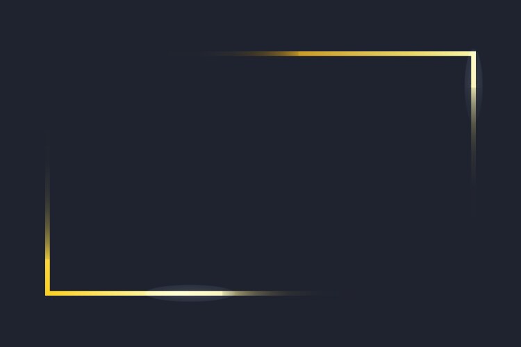 Golden frame on transparent background Royalty Free Vector