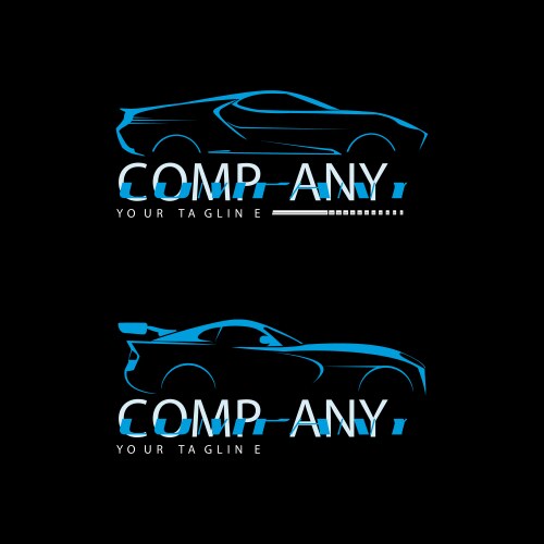 Car font alphabet letters automotive brand logo Vector Image