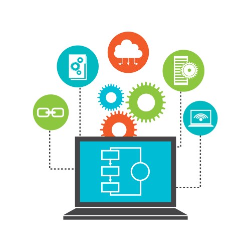 Big data analytics flat icons Royalty Free Vector Image Big data analytics flat icons Royalty Free Vector Image