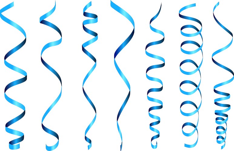 Paper streamer set Royalty Free Vector Image - VectorStock