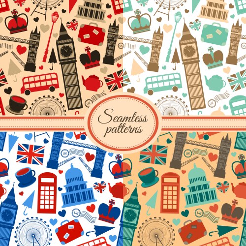 England london uk seamless background Royalty Free Vector