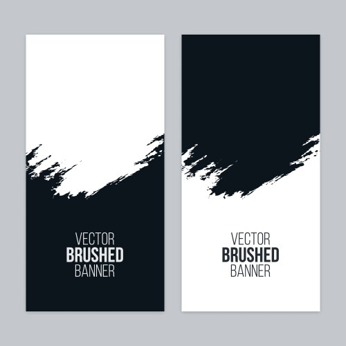 Black background with banner Royalty Free Vector Image
