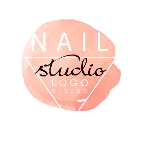 Manicure nail studio logo design template Vector Image
