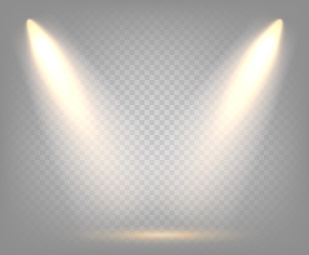 Spotlight isolated on transparent background Vector Image