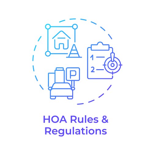 Hoa management benefits blue gradient brochure Vector Image