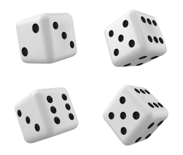 Board game figures with dice Royalty Free Vector Image