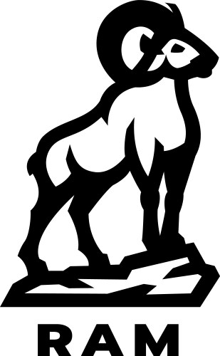 Ram mascot charging Royalty Free Vector Image - VectorStock