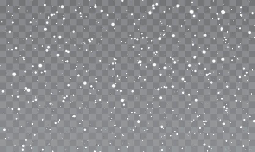Snow on transparent background winter snowfall Vector Image