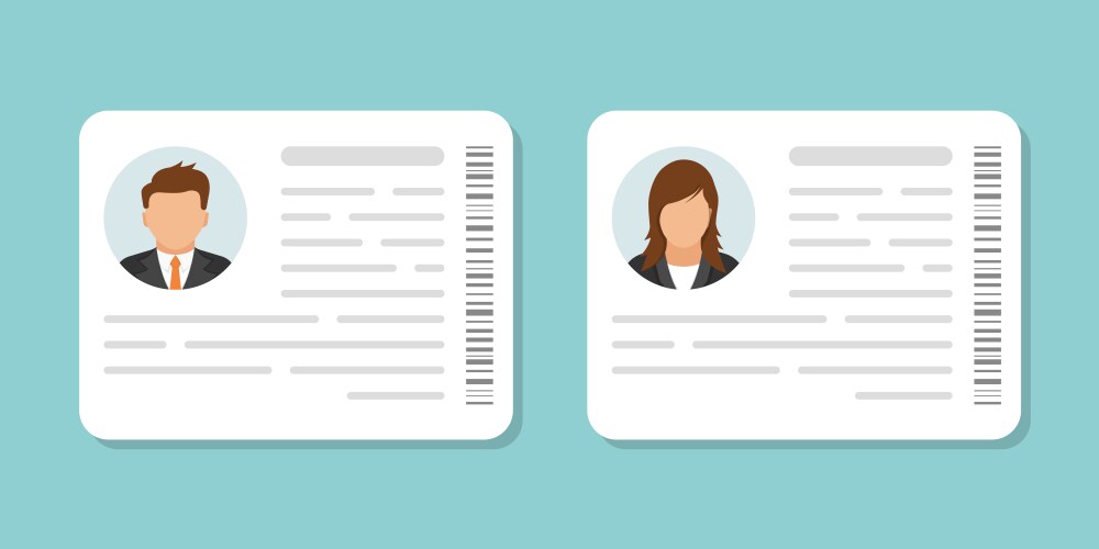 Driver license icon in flat style identification Vector Image