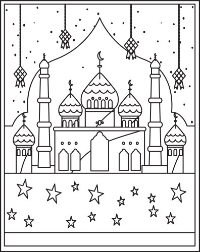 Mosque Coloring Vector Images (over 12,000)