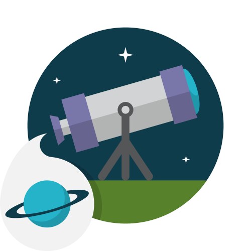 Telescope cartoon Royalty Free Vector Image - VectorStock