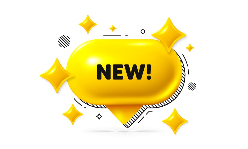 New symbol special offer sign chat speech bubble Vector Image