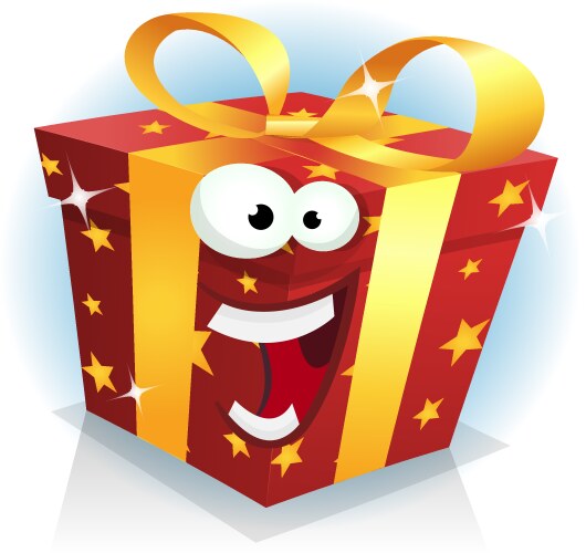 Gift emoticon Royalty Free Vector Image - VectorStock
