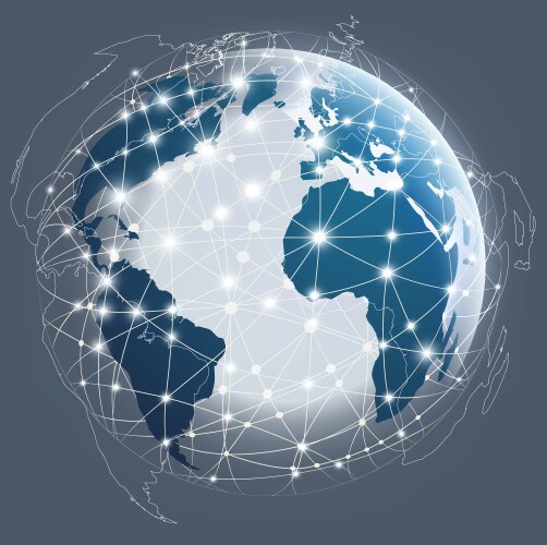 Global connection concept Royalty Free Vector Image