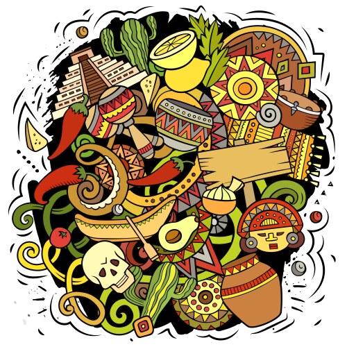 Latin america cartoon Royalty Free Vector Image
