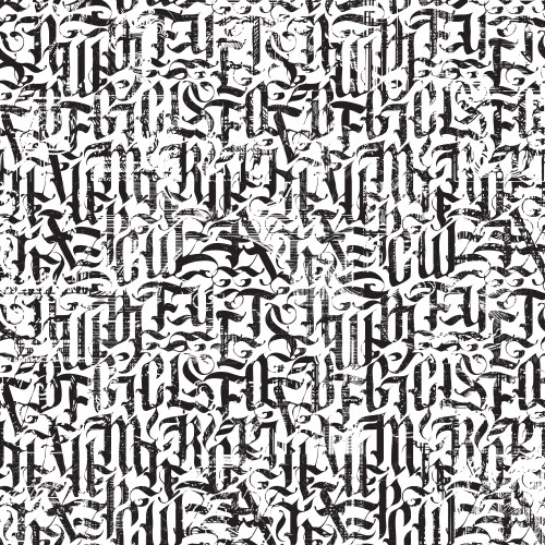 Seamless pattern of ornate gothic letters Vector Image