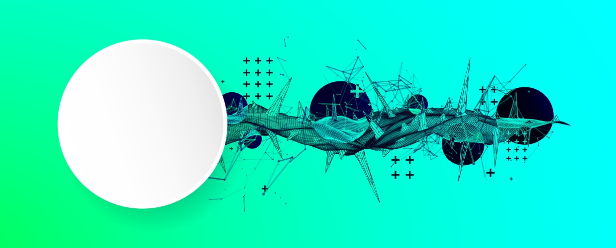 Wireframe background with plexus effect Royalty Free Vector