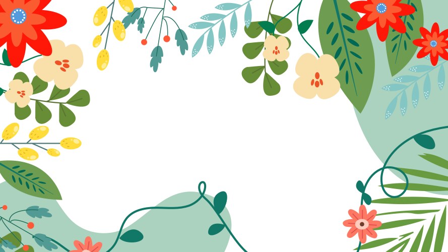 Colorful colourful floral spring background Vector Image