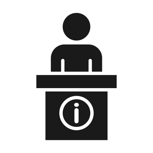 Help desk information icon set reception info Vector Image