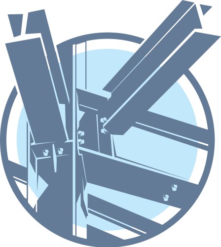 Metal Construction Frame Logo – Royalty-Free Vector | VectorStock