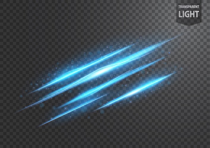 Abstract blue line of light with sparks Royalty Free Vector