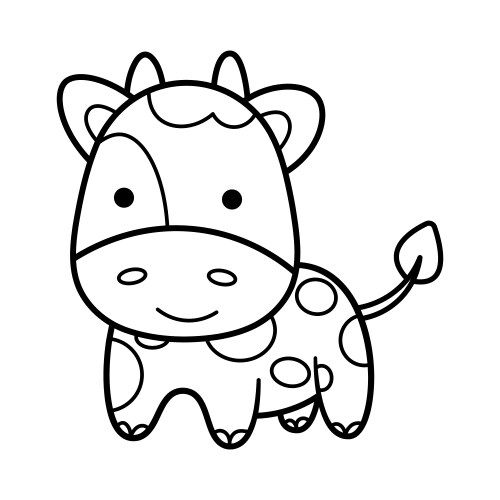 Cow Cartoon Outline Vector Images (over 7,000)