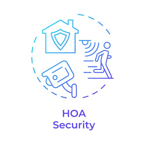 Self-managed hoa blue gradient concept icon Vector Image