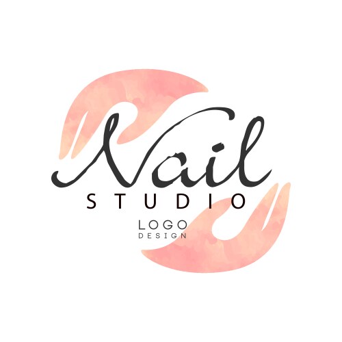 Manicure studio nail master logo beauty Royalty Free Vector