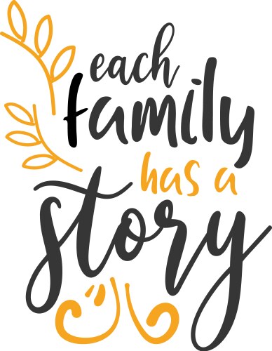 Family quote lettering typography where Royalty Free Vector