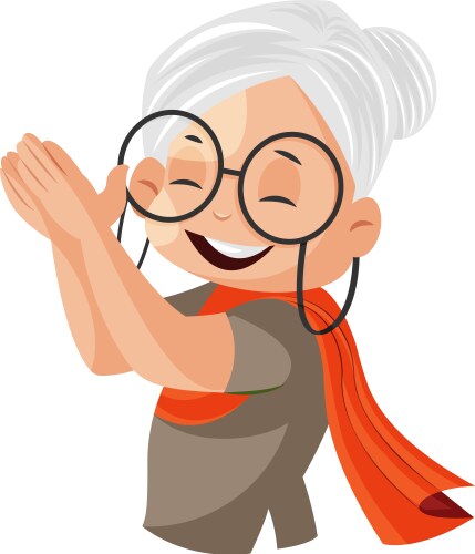 A beautiful grandmother Royalty Free Vector Image