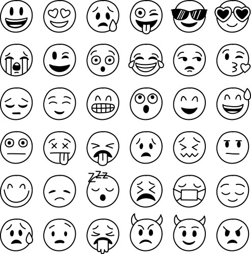 Smiley Face Outline Vector Images (over 5,700)