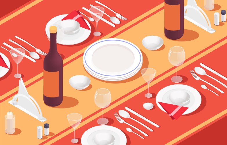 Dining Table Isometric Vector Images (over 1,700)