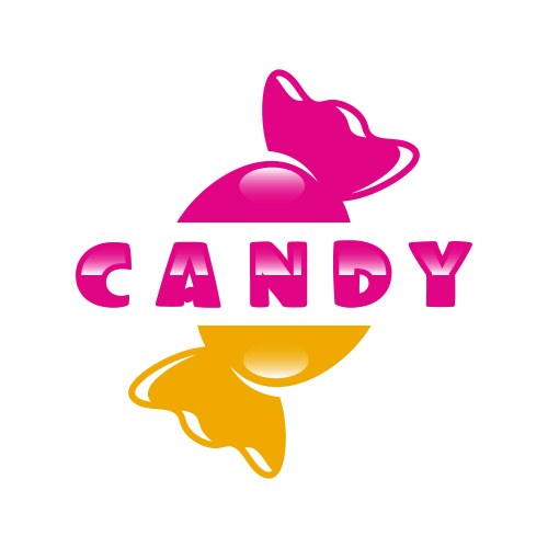 Candy logo design template Royalty Free Vector Image