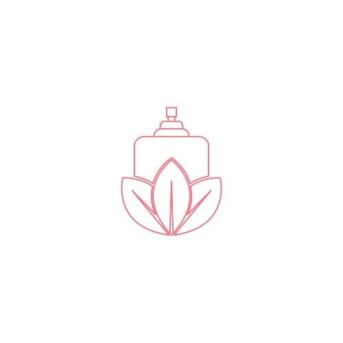 Nature perfume logo design image Royalty Free Vector Image